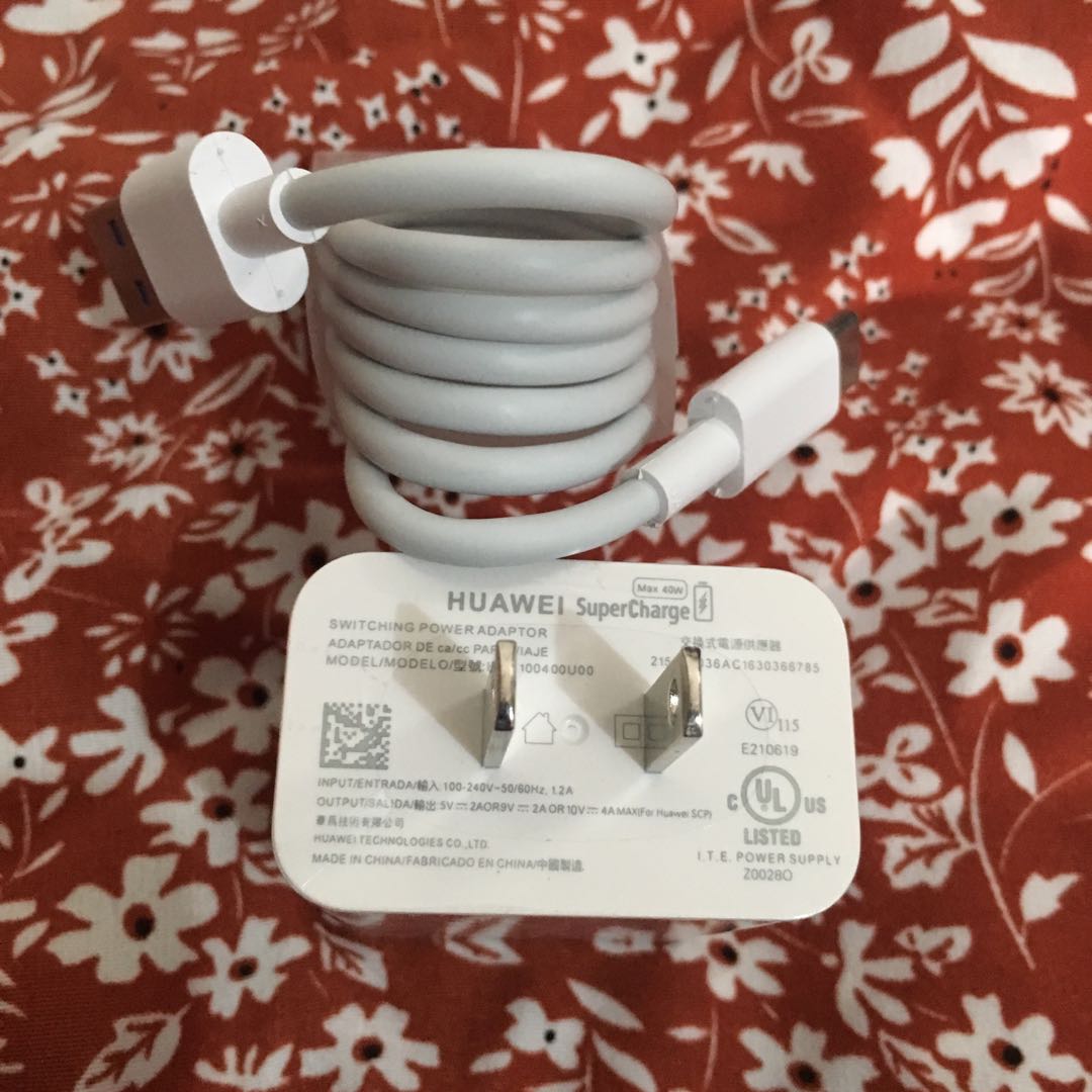 Original Huawei Charger Supercharge Adapter and Type C Cable, Mobile ...