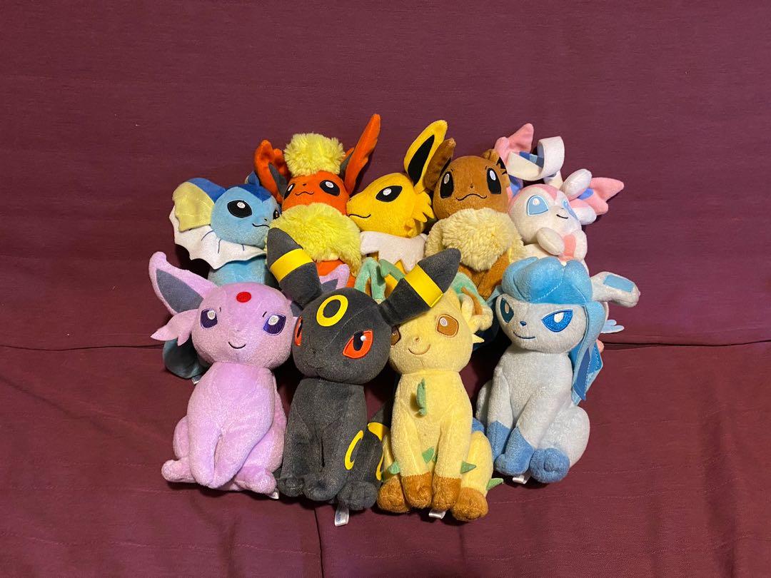 Pokemon Eeveelution plush set, 興趣及遊戲, 玩具 & 遊戲類 - Carousell