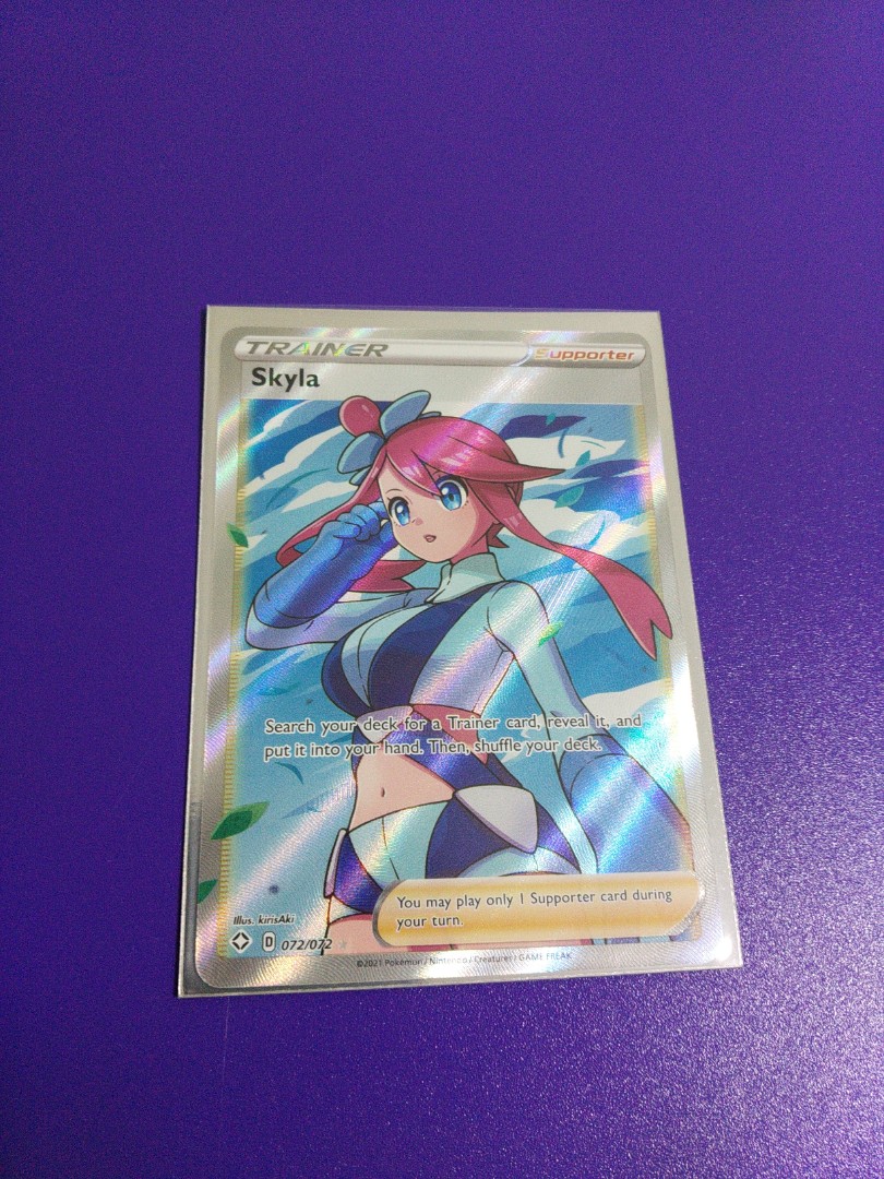 Pokemon TCG Skyla Full Art Trainer Ultra Rare - Shining Fates, Hobbies ...