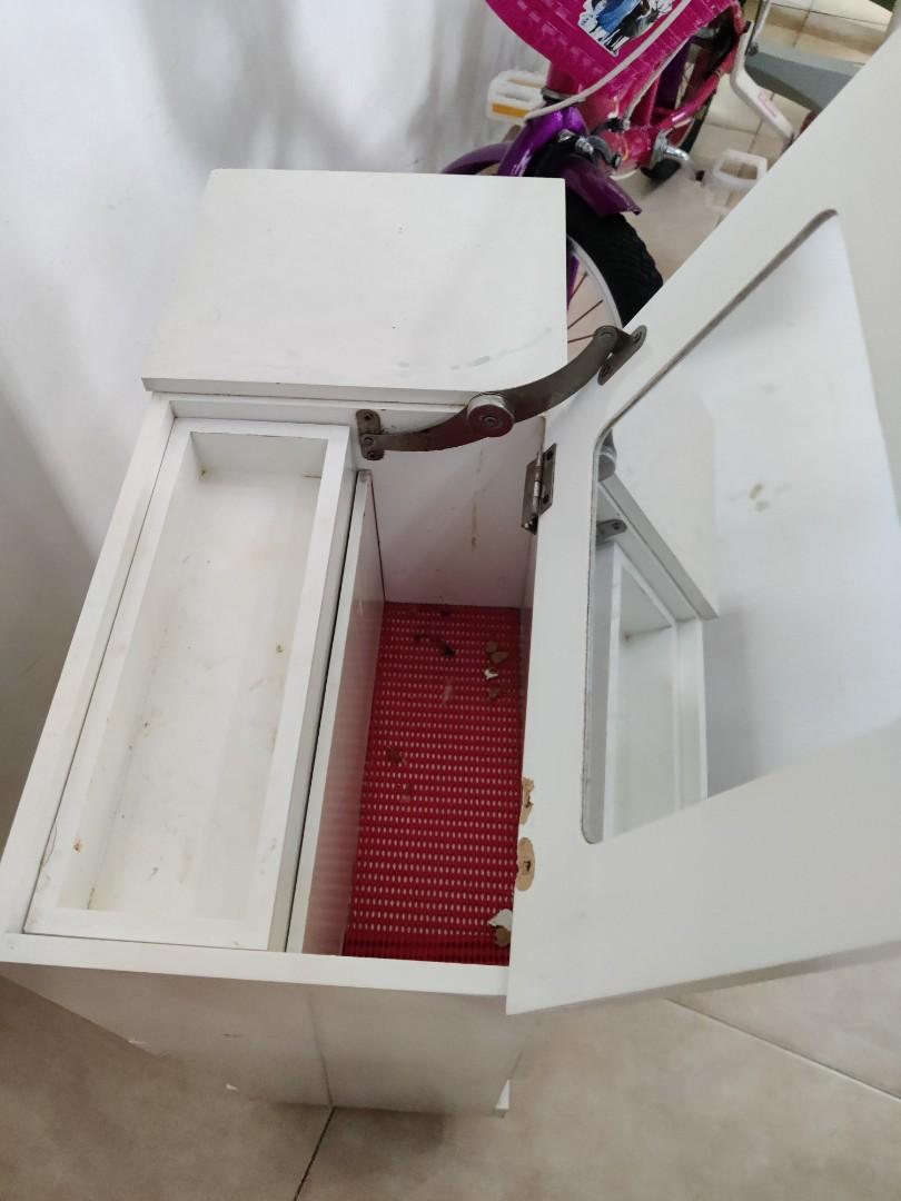 Portable Dressing Table Mobile Mirror Storage Cabinet Organizer with ...