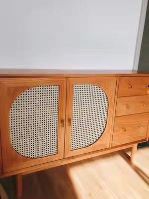 Rattan/glass sideboard/ TV console, Furniture & Home Living, Furniture ...