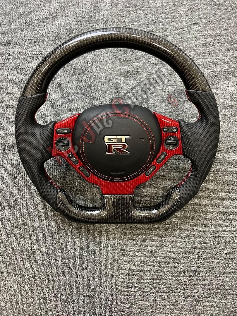 READY STOCK Nissan GTR R35 carbon fiber steering wheel, Car Accessories ...