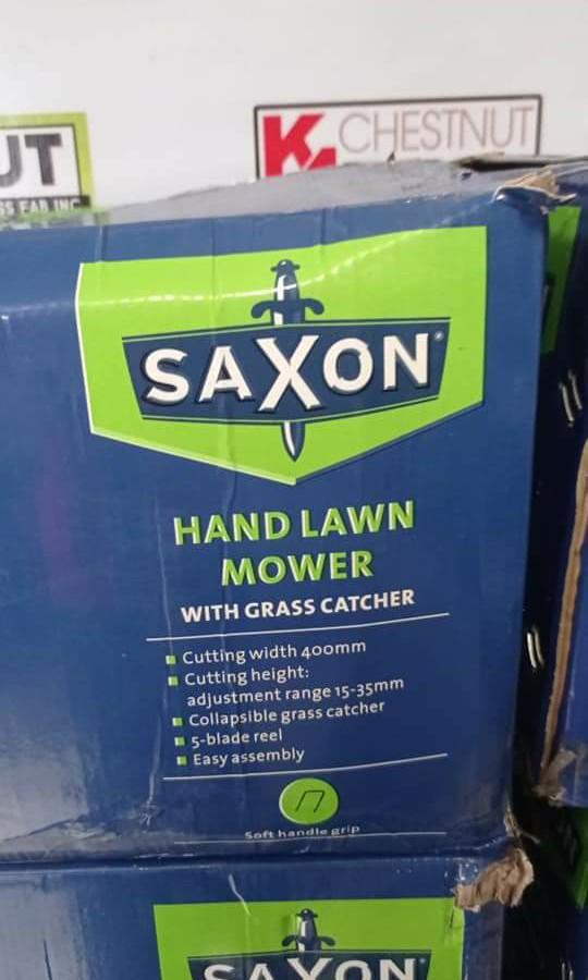Saxon Hand Push Mower Lawn Mower, Furniture & Home Living, Gardening ...