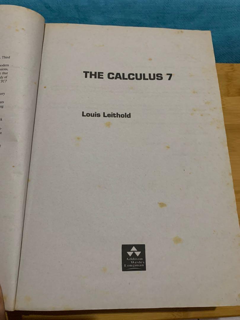 TC7 (The Calculus 7) by Leithold, Hobbies & Toys, Books & Magazines ...