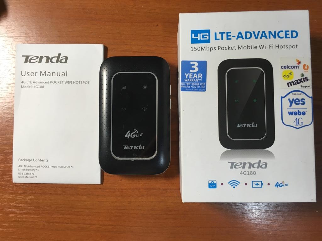 Tenda 4G MIFI 4G180 Mobile WiFi Hotspot, Computers & Tech, Parts ...