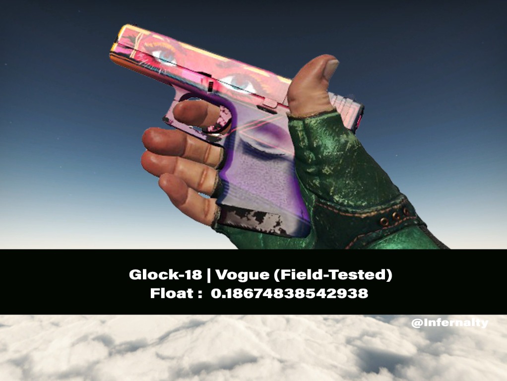 (0.18FV) Glock-18 Vogue FT CSGO SKINS KNIVES, Video Gaming, Gaming ...