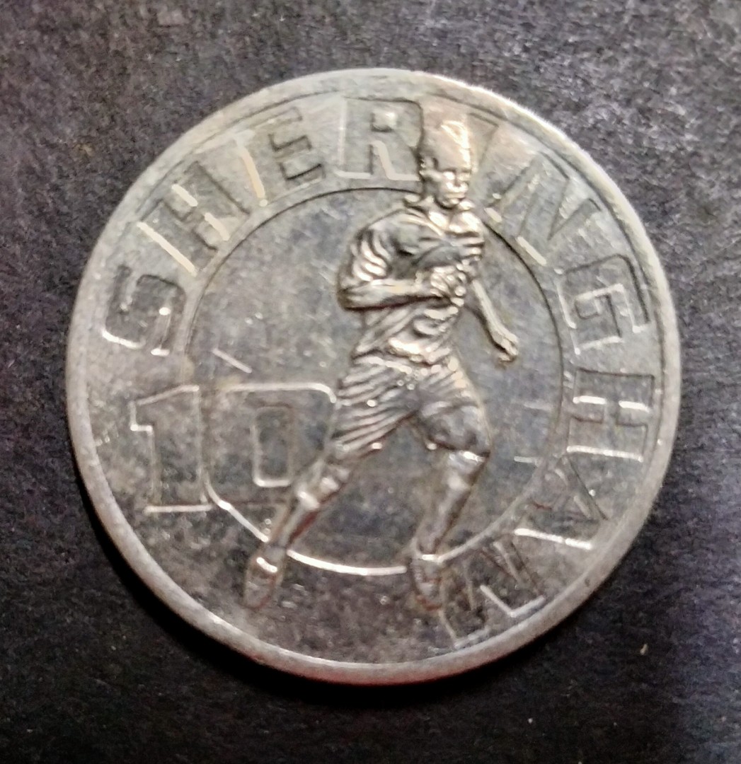 1998-1999 Manchester United* Football*Sheringham **old Token/Medal Xf ...