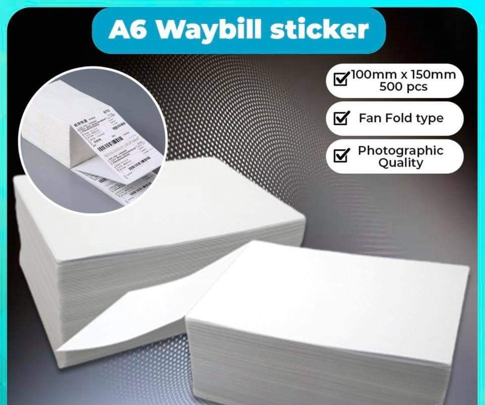 A6 Waybill Sticker 500pcs, Hobbies & Toys, Stationary & Craft ...