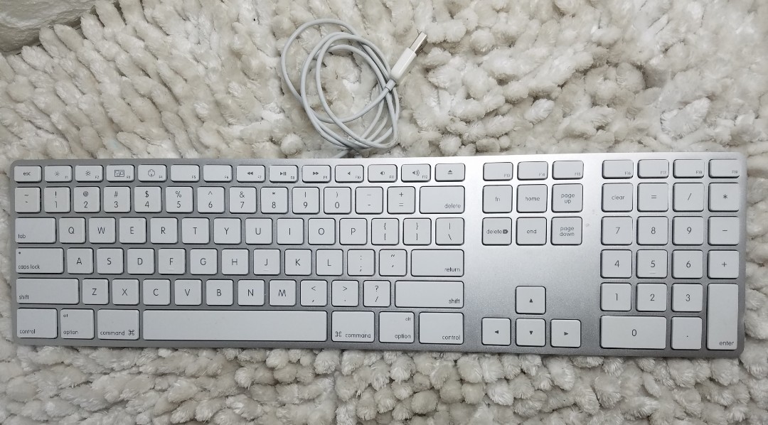 Apple A1243 Aluminium USB Wired Keyboard With Numeric Keypad, Computers ...