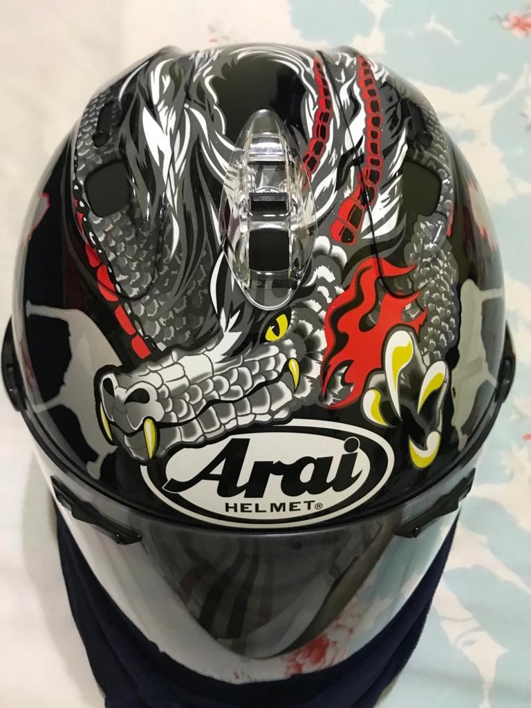 Arai VZ-Ram Dragon, Motorcycles, Motorcycle Apparel on Carousell