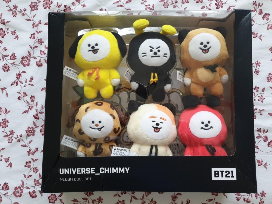 BT21 Chimmy Plush Doll Set, Hobbies & Toys, Memorabilia & Collectibles, K-Wave on Carousell