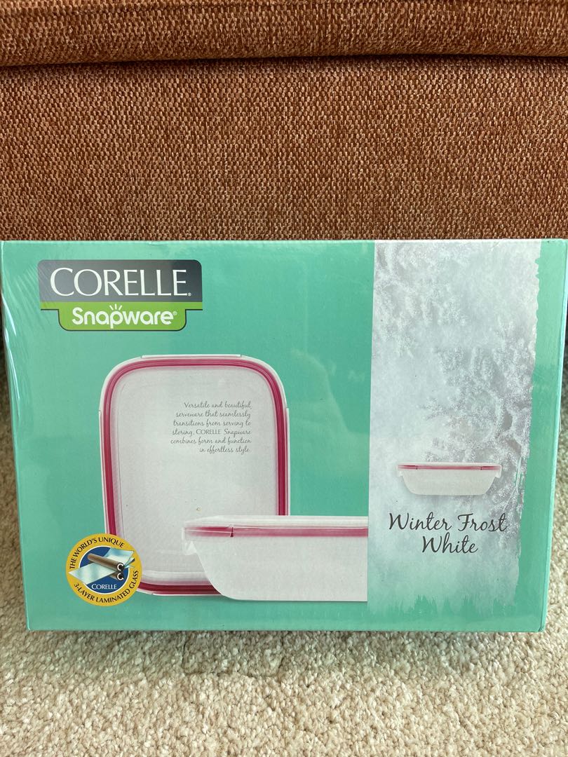 Corelle Snapware 1.85L Rectangle, Furniture & Home Living, Kitchenware ...