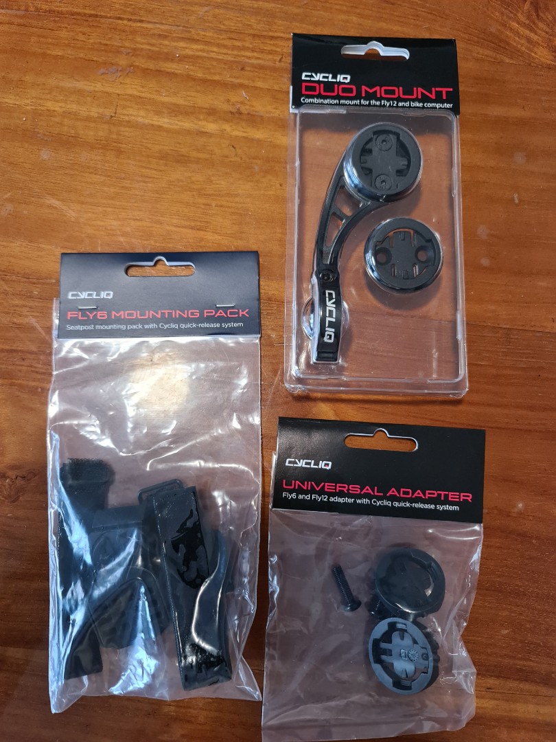 Cycliq Duo mount, Universal adapter, Fly 6 mounting pack, Sports ...
