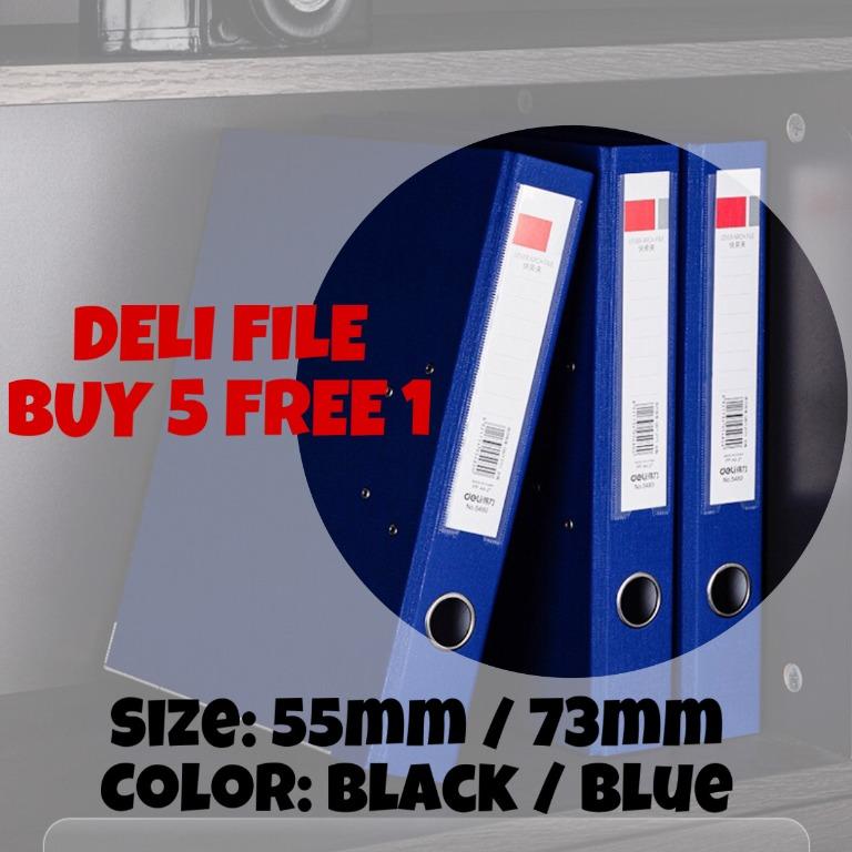 Deli office folder single A4 paper double-clip file quick work 55mm ...