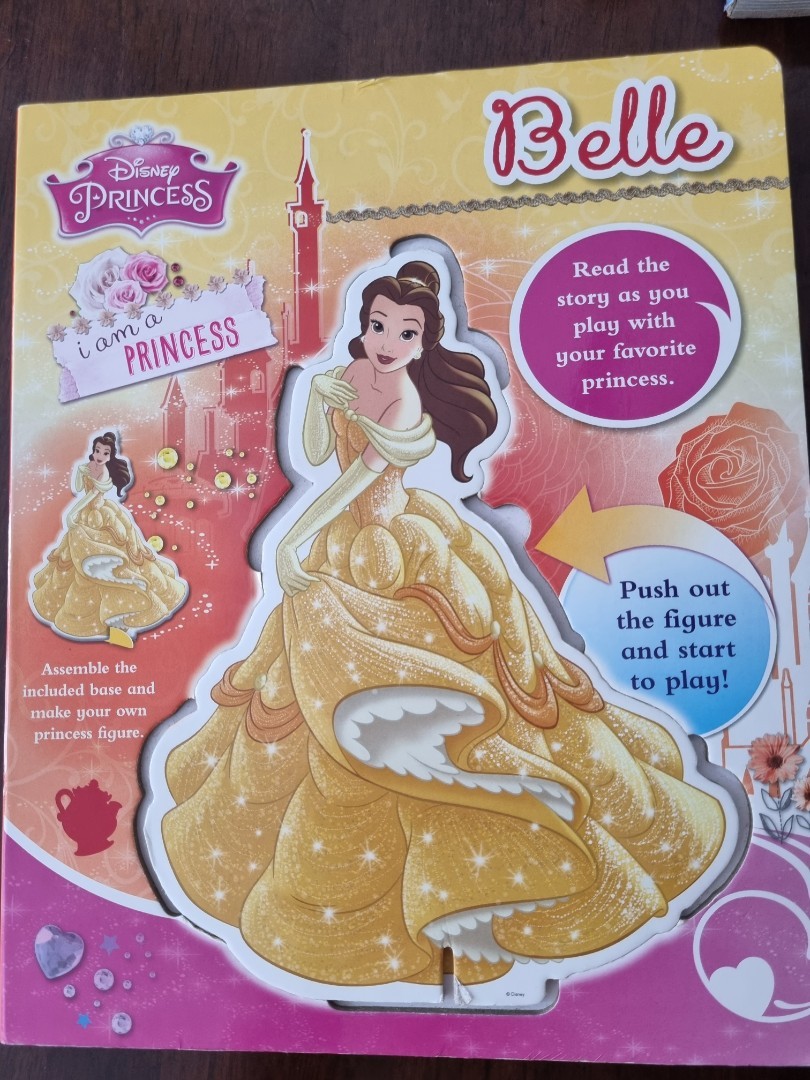 Disney princess belle ariel cinderella popup standee book, Hobbies ...