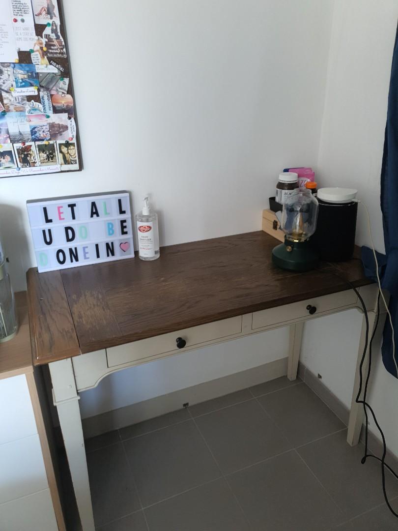 Extendable study table, Furniture & Home Living, Furniture, Tables ...