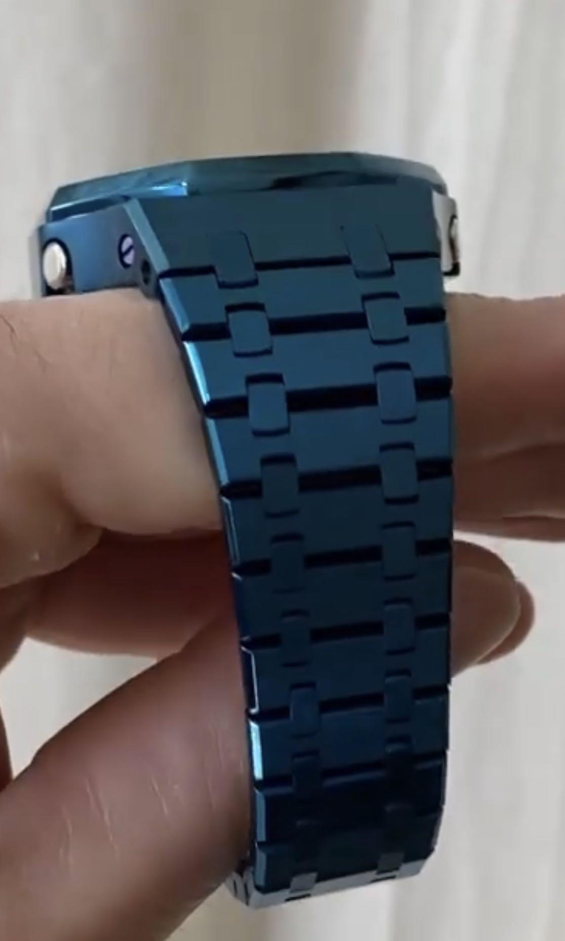 G Shock Casio ice blue virtual blue edition custom mod ga2100vb ga2100 ...