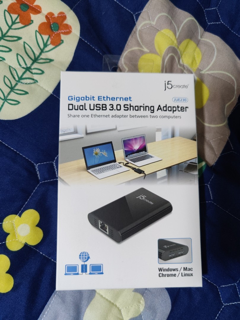 Gigabit Ether net Dual USB 3.0 Sharing Adapter, Computers & Tech, Parts ...