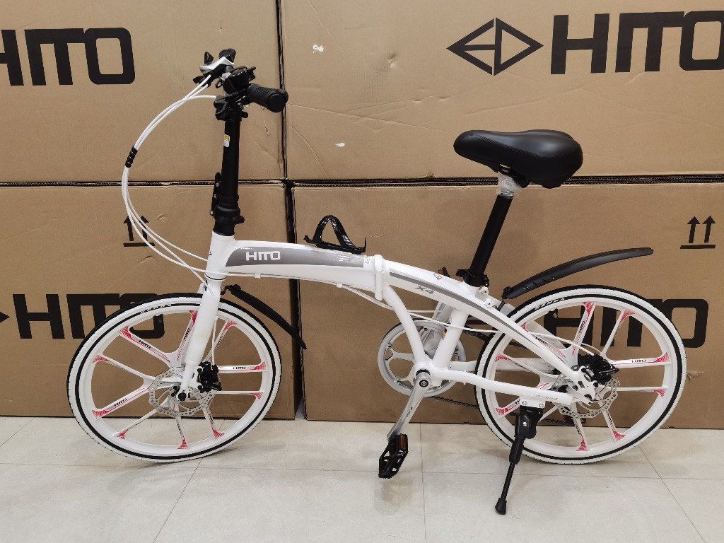 Hito X4 22 inch SPORTS RIM Foldable bike Folding Bicycle, White Color, Sports Equipment ...