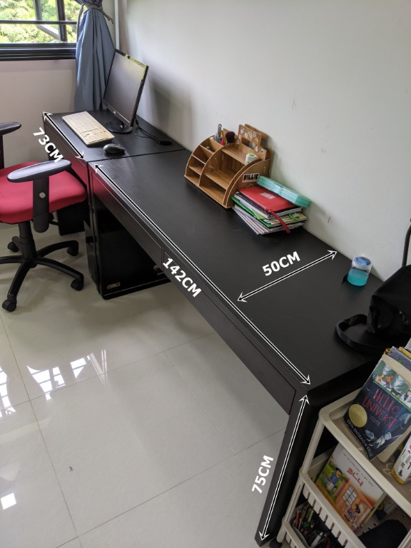 IKEA Detachable Study & Computer Table (Without Chairs), Furniture ...