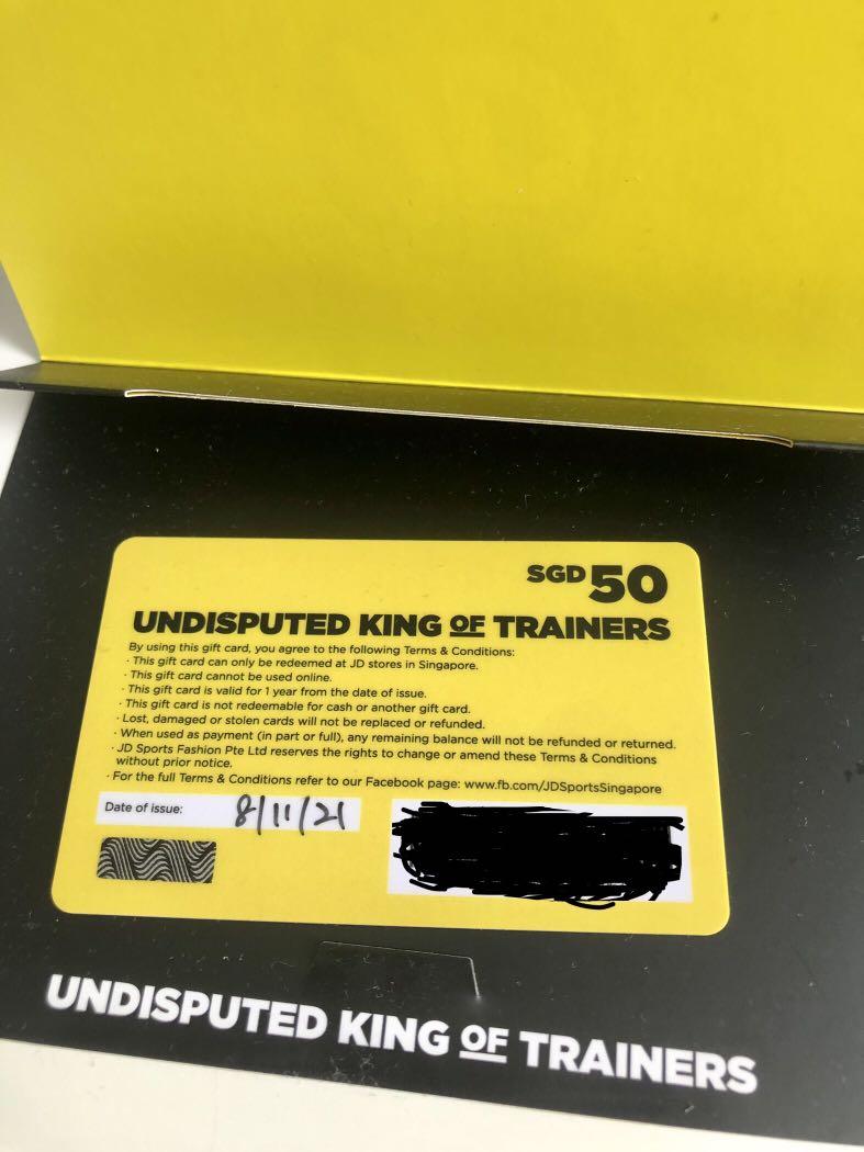 JD Sports Gift Card $50 Store Credit, Tickets & Vouchers, Store Credits ...