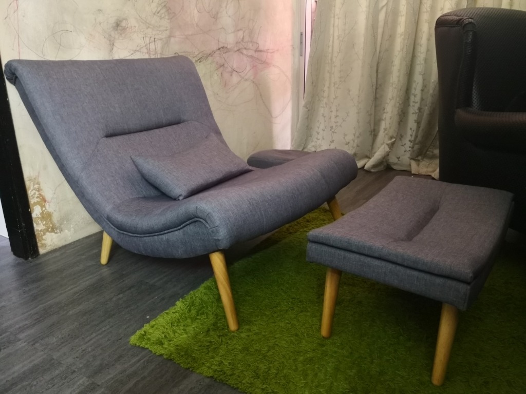 Lounge Chair Tv Chair - Grey, Furniture & Home Living, Furniture, Sofas ...
