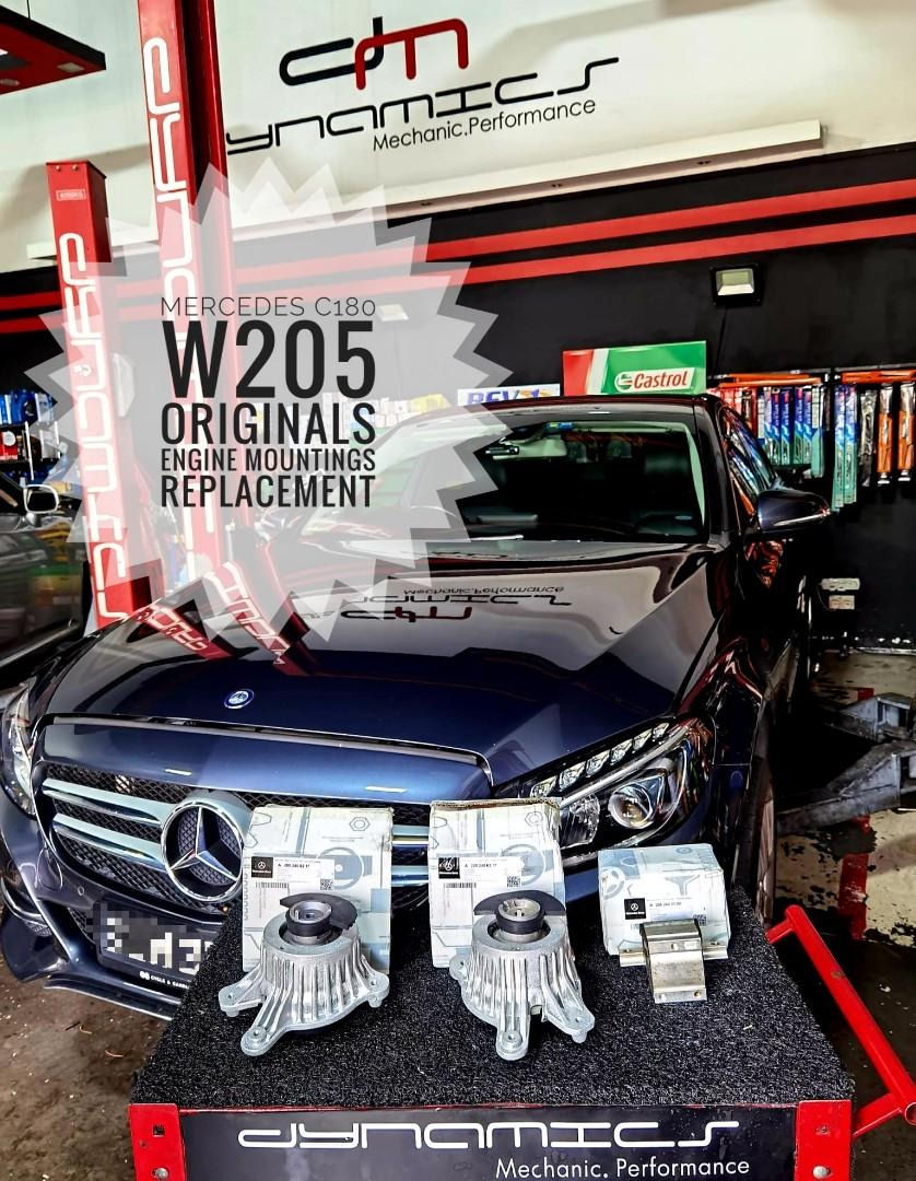 Mercedes C180/200 (W205)/E250(W207/W212): Engine Mountings replacement ...