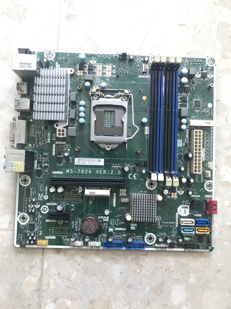 Msi Ms7826 Z87 microATX LGA1150 motherboard, Computers & Tech, Parts ...
