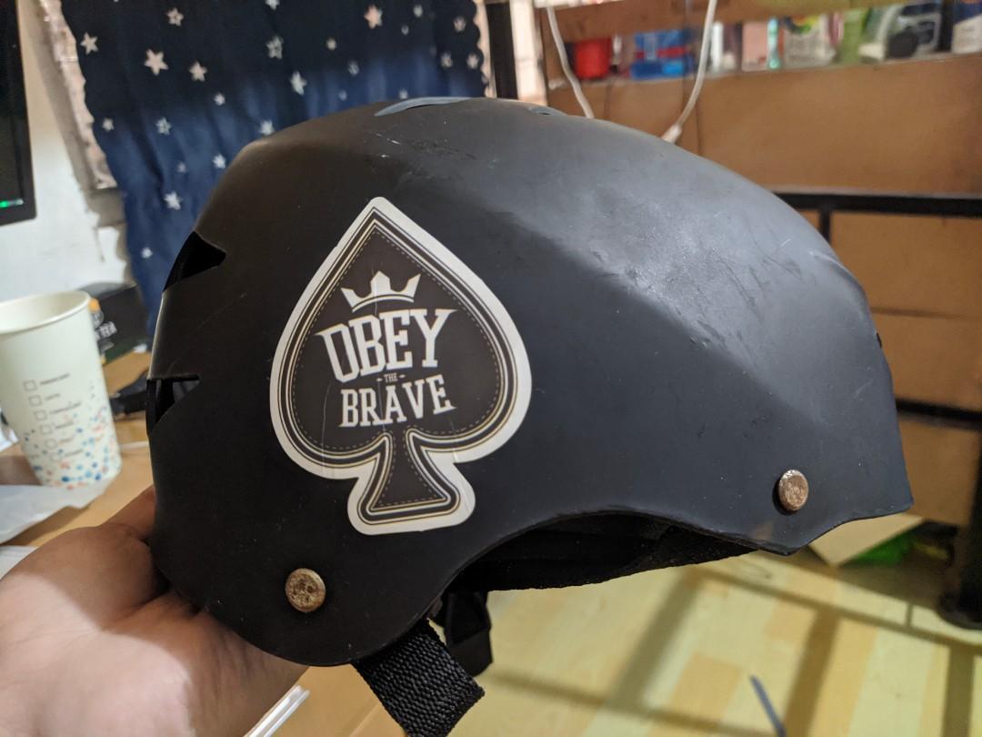 Nutshell Helmet with Stickers, Sports Equipment, Bicycles & Parts ...