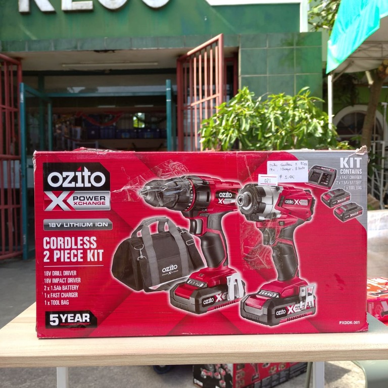 Ozito Cordless 2 Piece Kit 18V, Commercial & Industrial, Construction ...