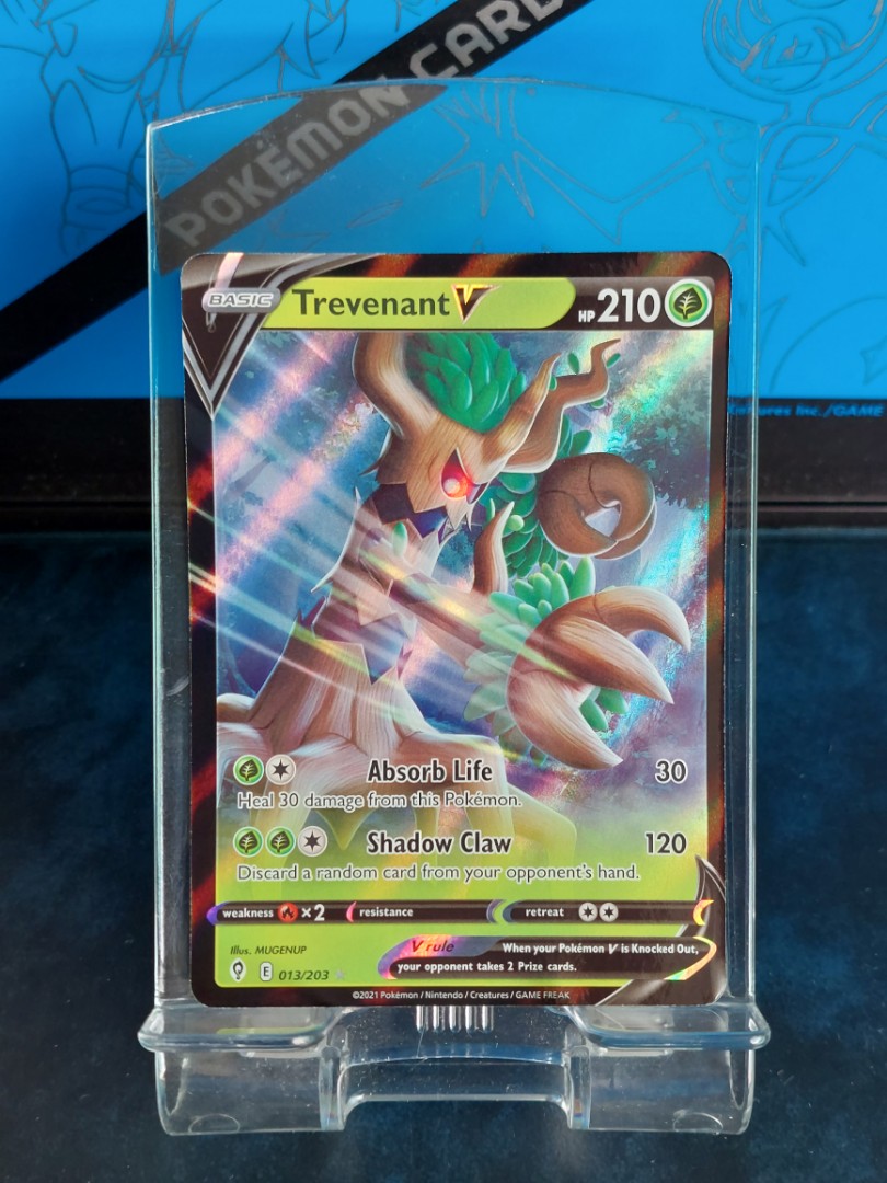 Pokemon TCG Sword And Shield EVOLVING SKIES Ultra Rare Trevenant V ...