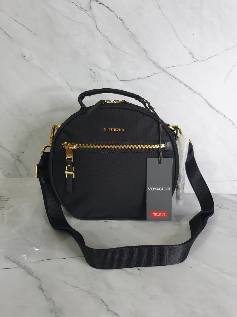 READY NEW! AUTHENTIC TUMI QUINN CROSSBODY ORIGINAL slingbag nylon leather, Fesyen Wanita, Tas ...