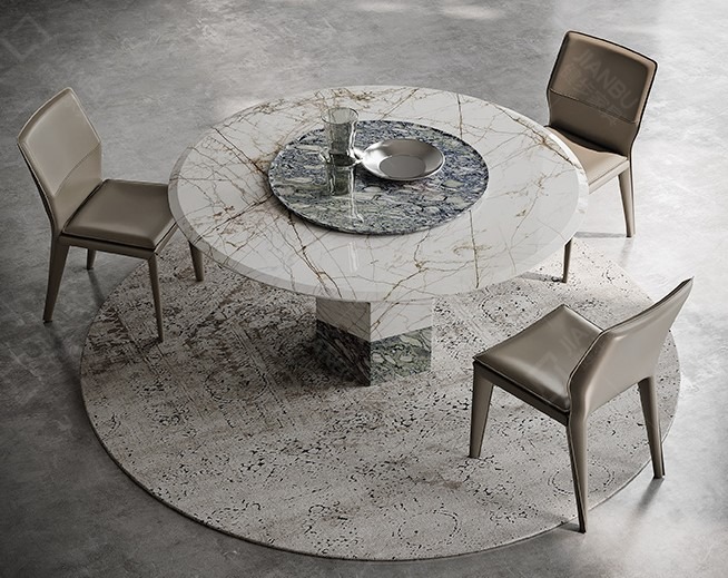 real marble dining table, Furniture & Home Living, Furniture, Tables ...