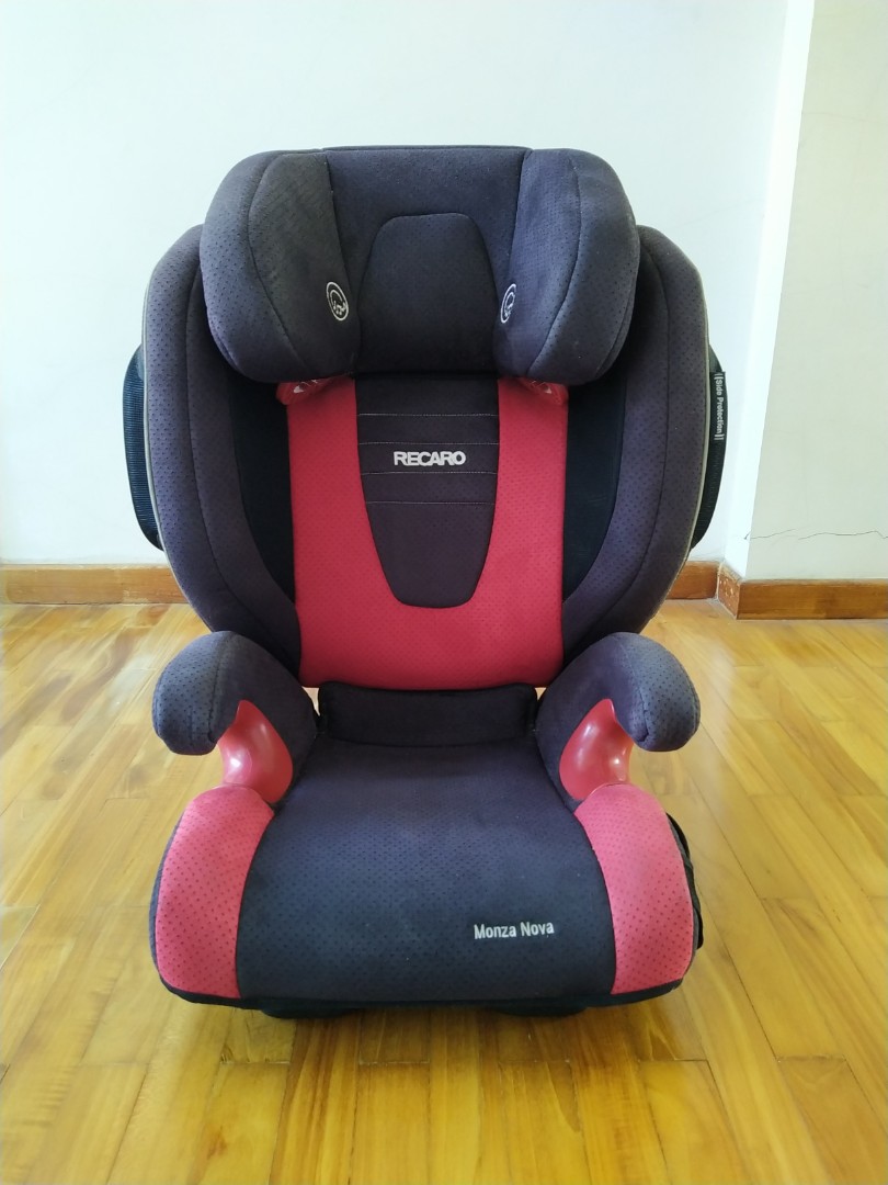 Recaro Monza Nova children's carseat (red and black), Babies & Kids ...