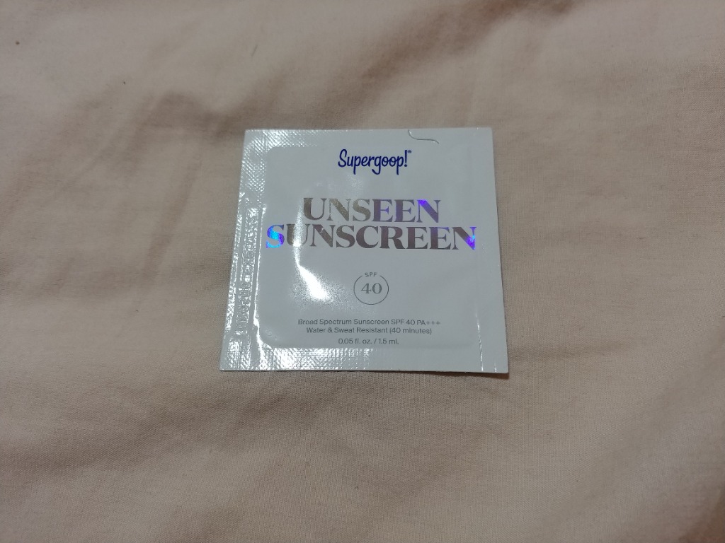 {Sample} Supergoop Unseen Sunscreen SPF 40 PA+++ 1.5ml, Beauty ...