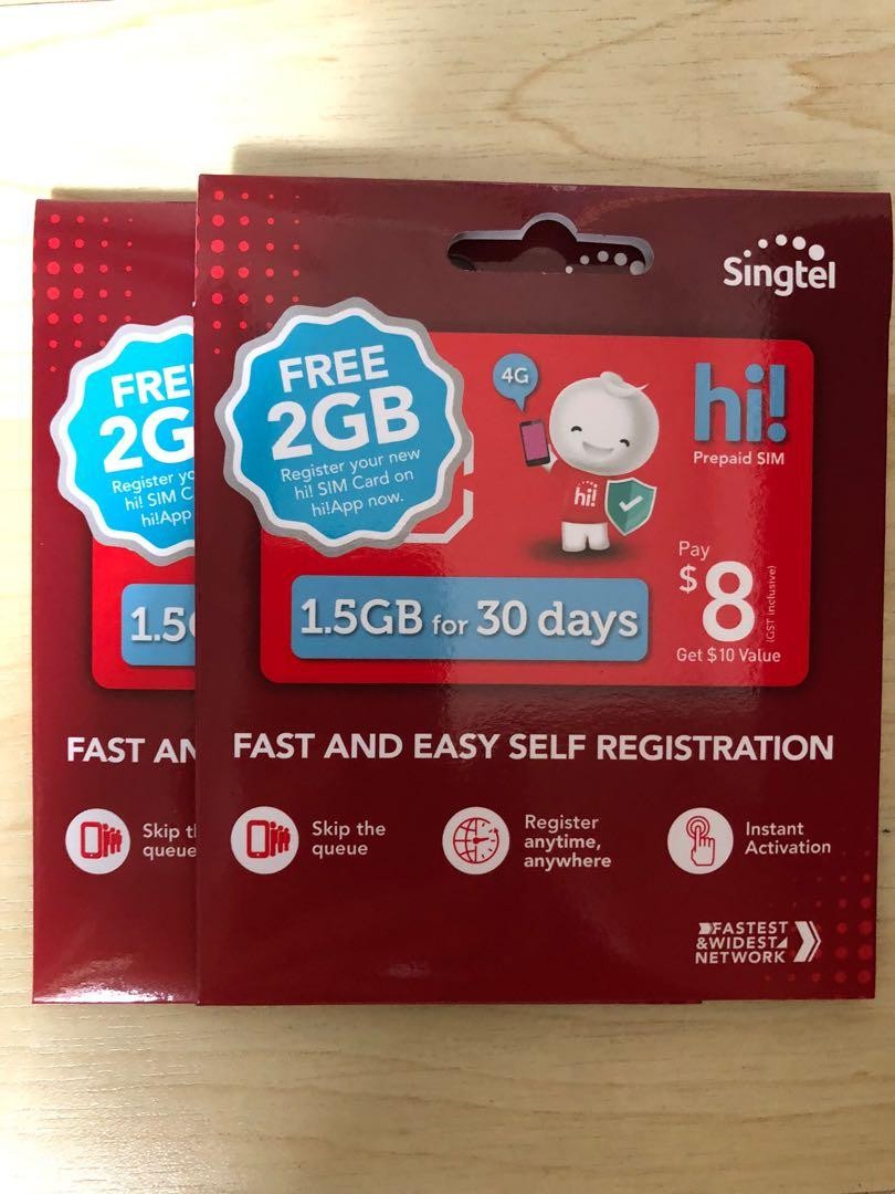 SINGTEL PREPAID SIM CARD, Mobile Phones & Gadgets, Mobile & Gadget ...