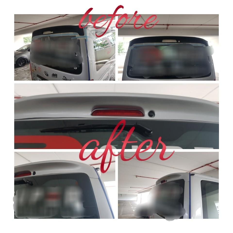 Spoiler installation gt wing / duck lip / roof lip & body kit ...