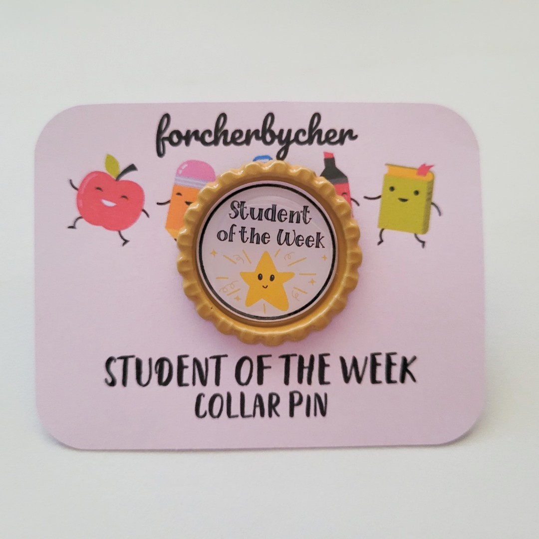 Student of the Week Collar Pin for Teachers, Hobbies & Toys, Stationery ...
