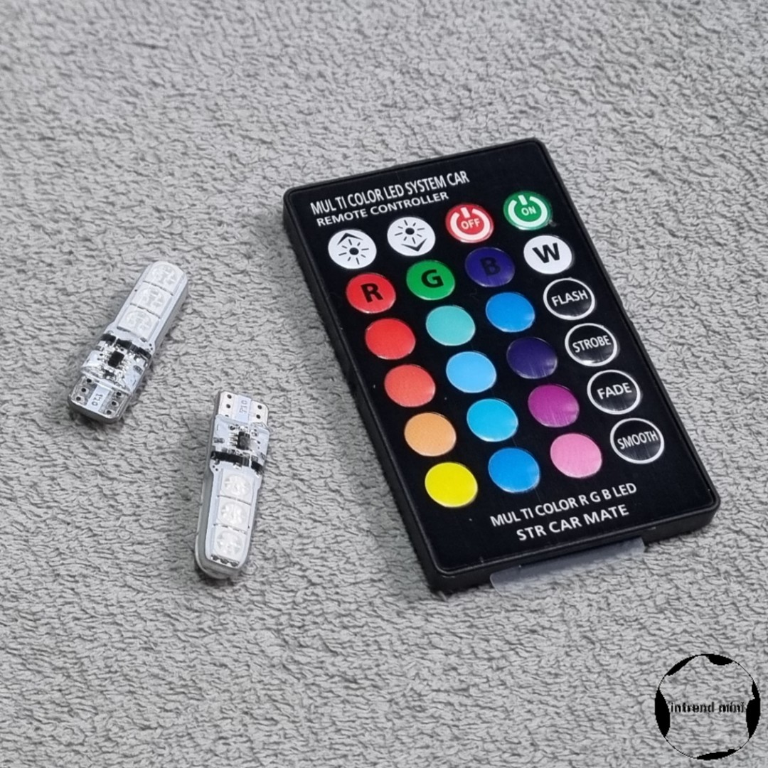 T10 LED with Remote Control - Flashing RGB - No memory function ...