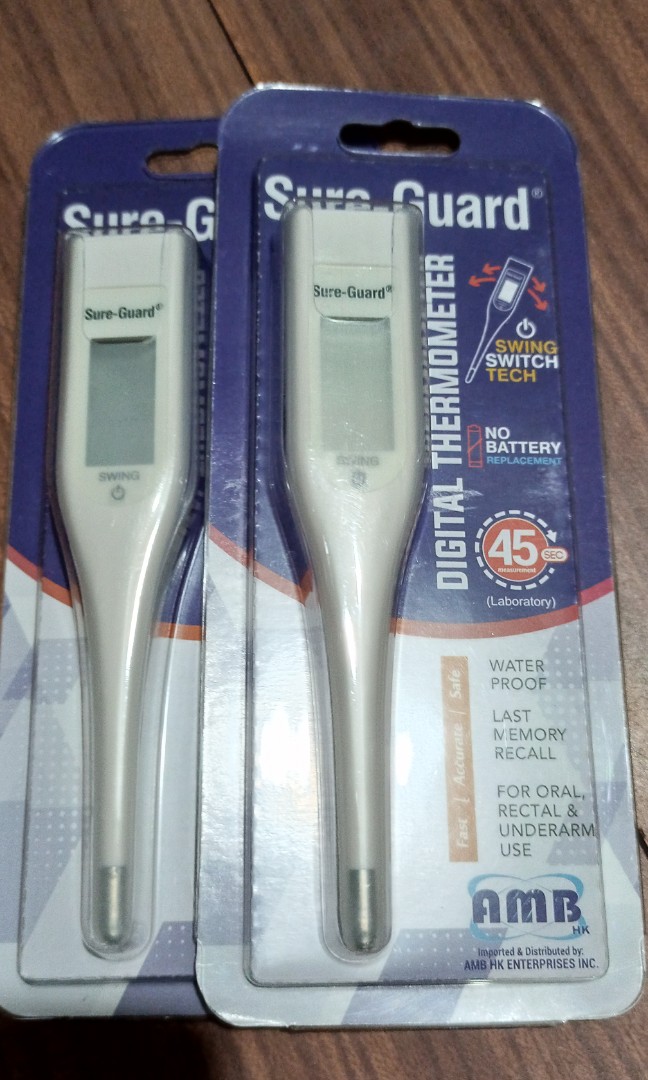 Thermometer/ SURE-GUARD, Health & Nutrition, Thermometers on Carousell