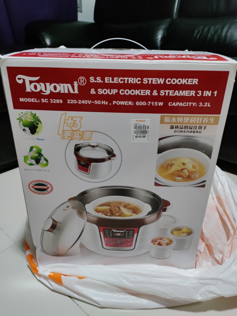 Toyomi Electric Stew Cooker & Soup Cooker & Steamer 3 in 1, TV & Home ...