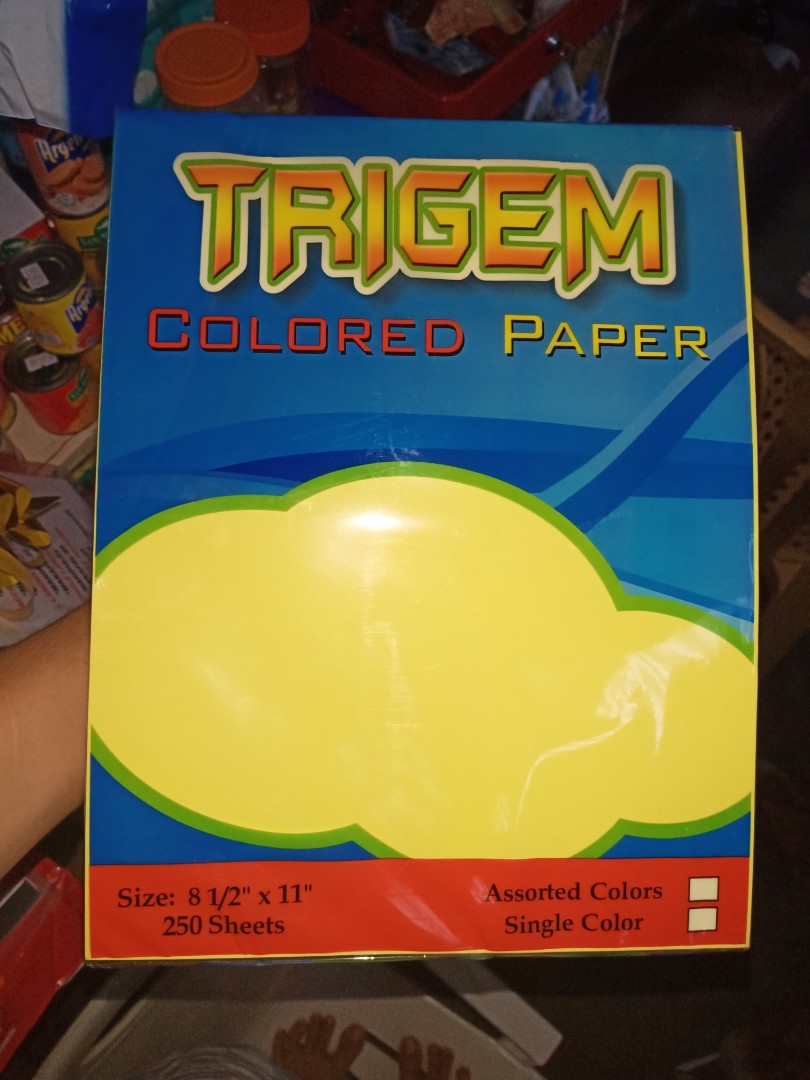Trigem colored paper, Hobbies & Toys, Stationary & Craft, Handmade ...