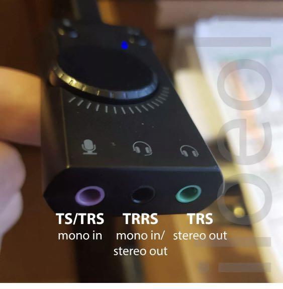 USB Sound Card TechRise External Adapter Splitter Converter AA50311 ...