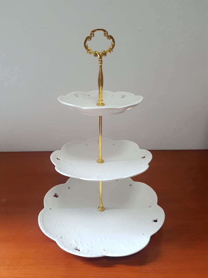 3 tier plates - elegant & sturdy (used only once, like new!), Furniture ...