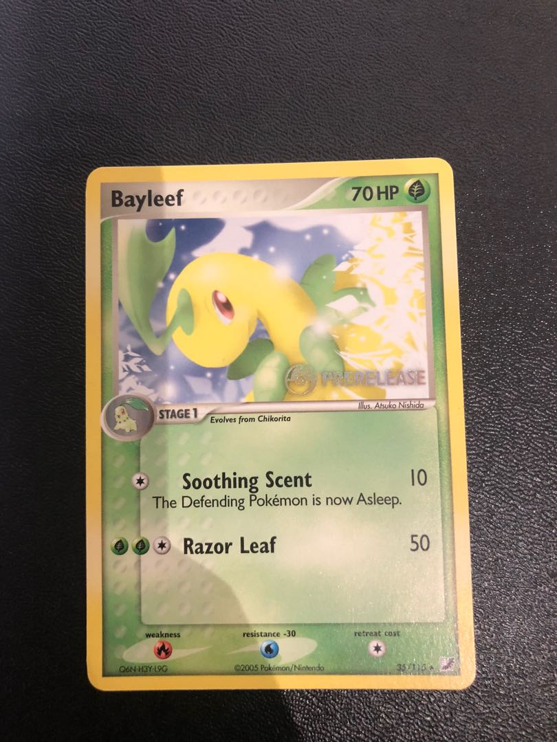 Bayleef EX unseen Forces Pre release promo - Pokemon cards, Hobbies ...