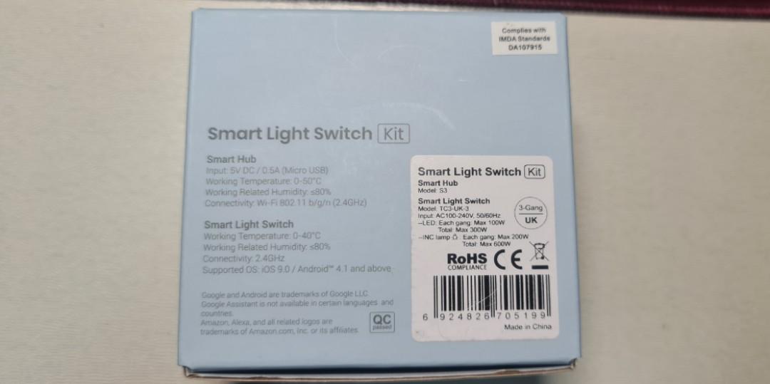 Broadlink Tc3 3 gang with S3 Hub smart light switch plug, TV & Home ...