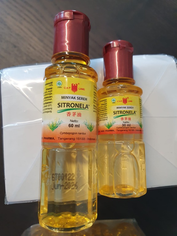 Cap Lang Minyak Sereh Sitronella Serai Lemongrass Oil, Beauty ...