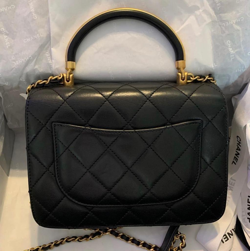 Chanel top handle mini flap bag, Luxury, Bags & Wallets on Carousell