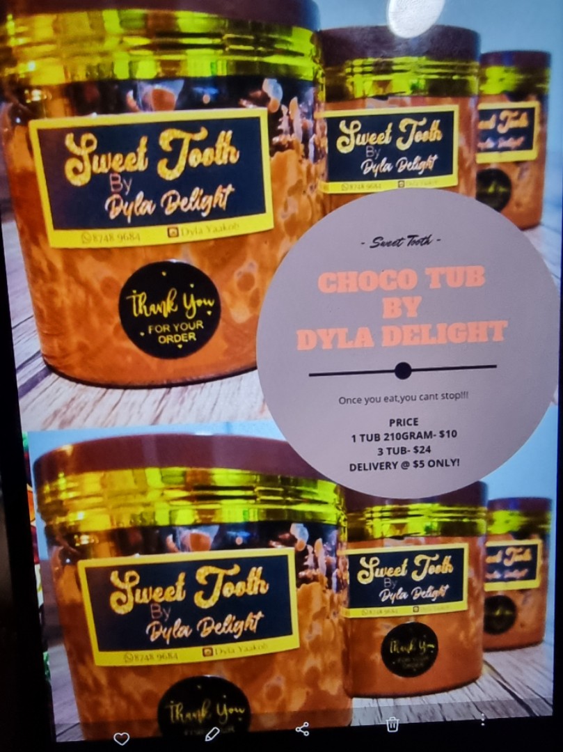 Choco Tub by Dyla Delight, Food & Drinks, Homemade Bakes on Carousell