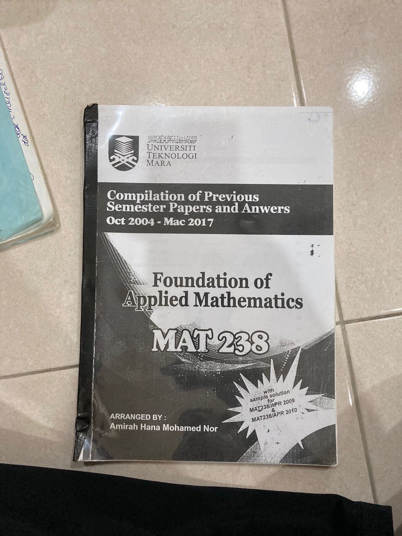 Compilation of Previous Semester Papers & Answer (oct04-mac17), Hobbies ...